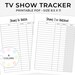 Printable Tv Show List, Tv Series Tracker, Tv Shows to Watch, Shows I ...
