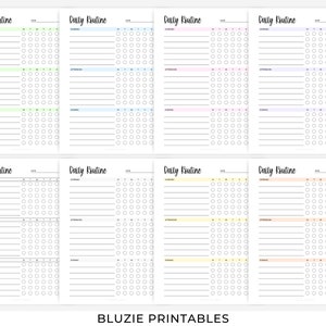 Printable Daily Routine Checklist, Morning Habit Tracker, Afternoon ...