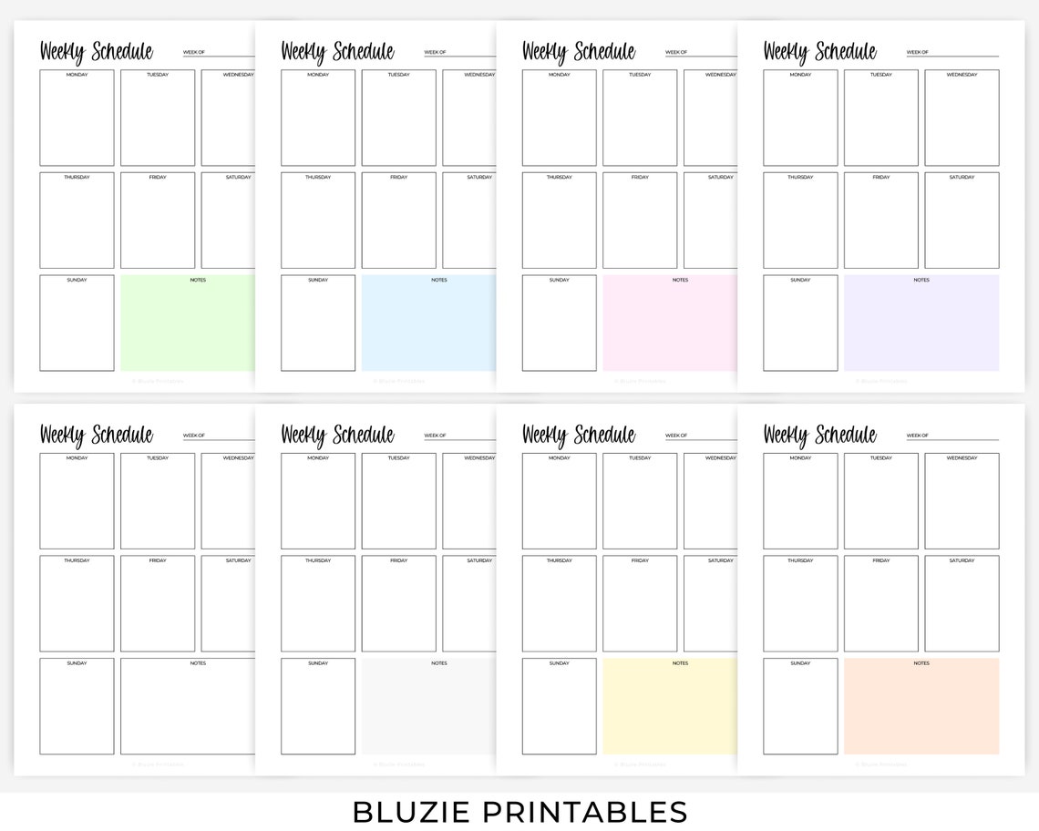 Simple Weekly Planner Printable, Printable Weekly Planner Insert ...