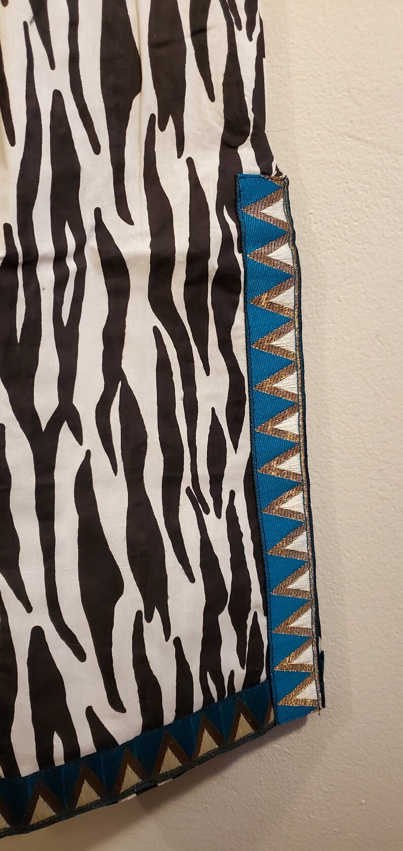 African Style Art Full Print Dress Zebra Print, Long Style, Big Short ...