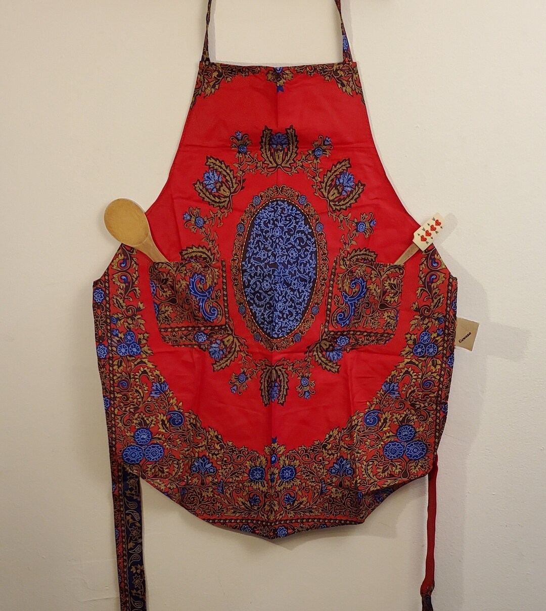 African Style Full Art Art Print Kitchen Apron Lovely Floral Pattern ...