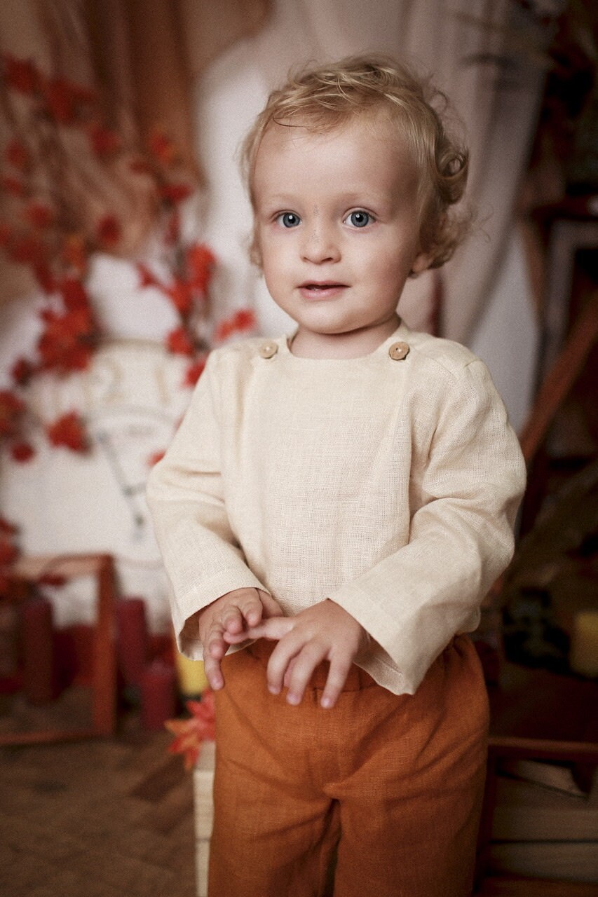 Gender Neutral Linen Clothes / Linen Shirt for Boys / Linen | Etsy