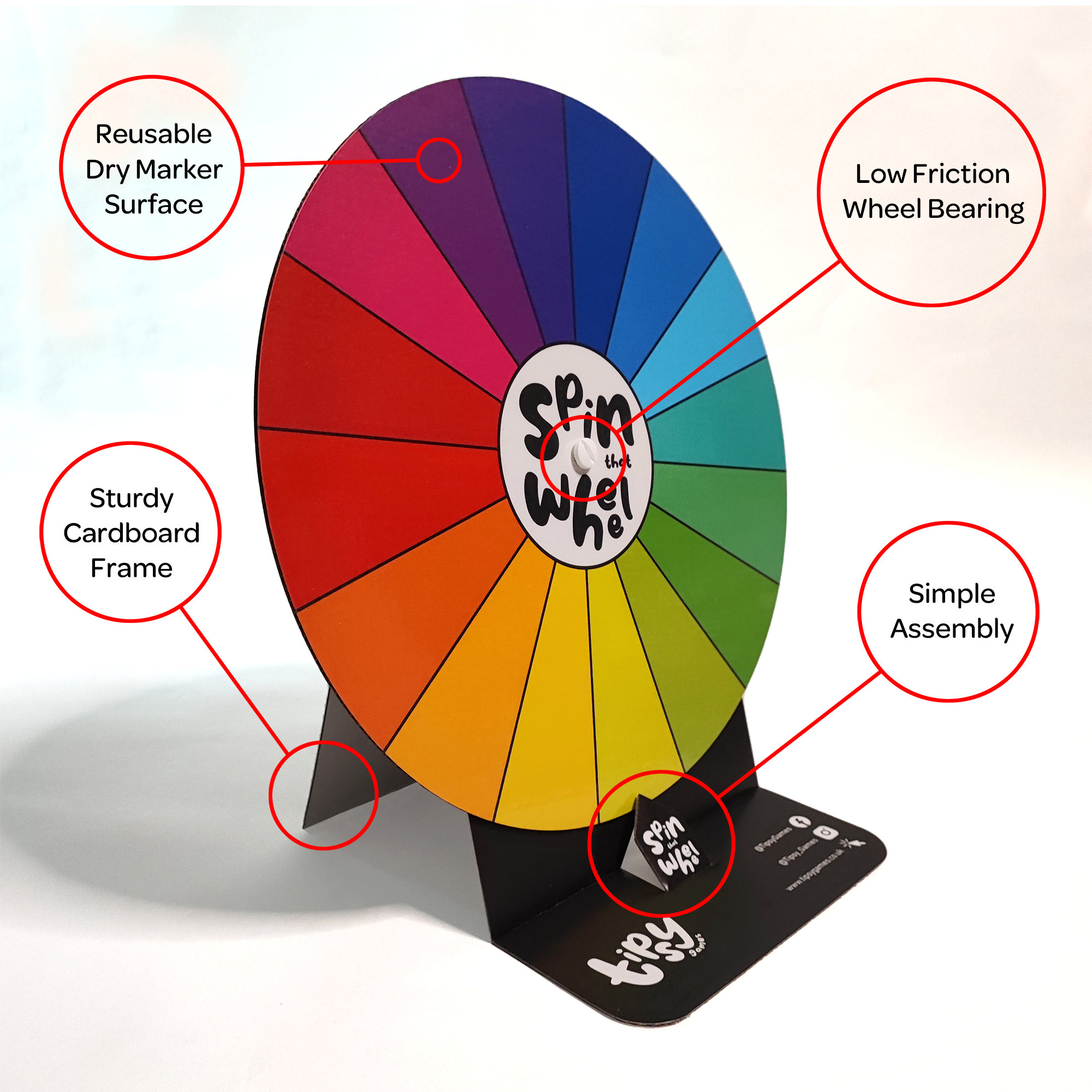 Dry-wipe Rainbow Spinning Wheel Game! - Etsy UK