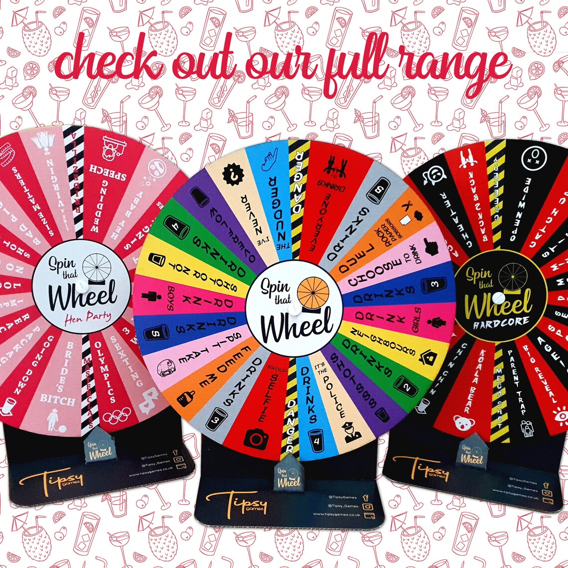Spin That Wheel Hen Party Drinking Game - Etsy