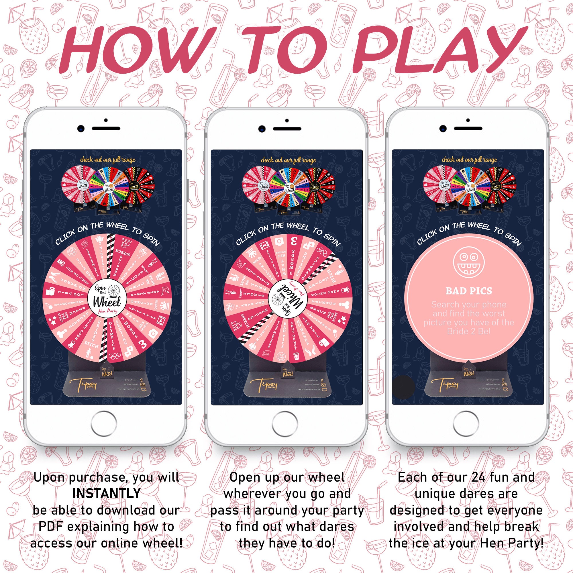 DIGITAL Hen Party Spinning Wheel Game - Etsy