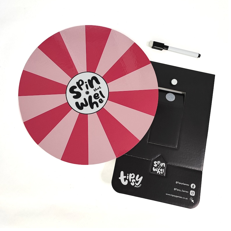 Dry-wipe Pink Spinning Wheel Game! - Etsy UK
