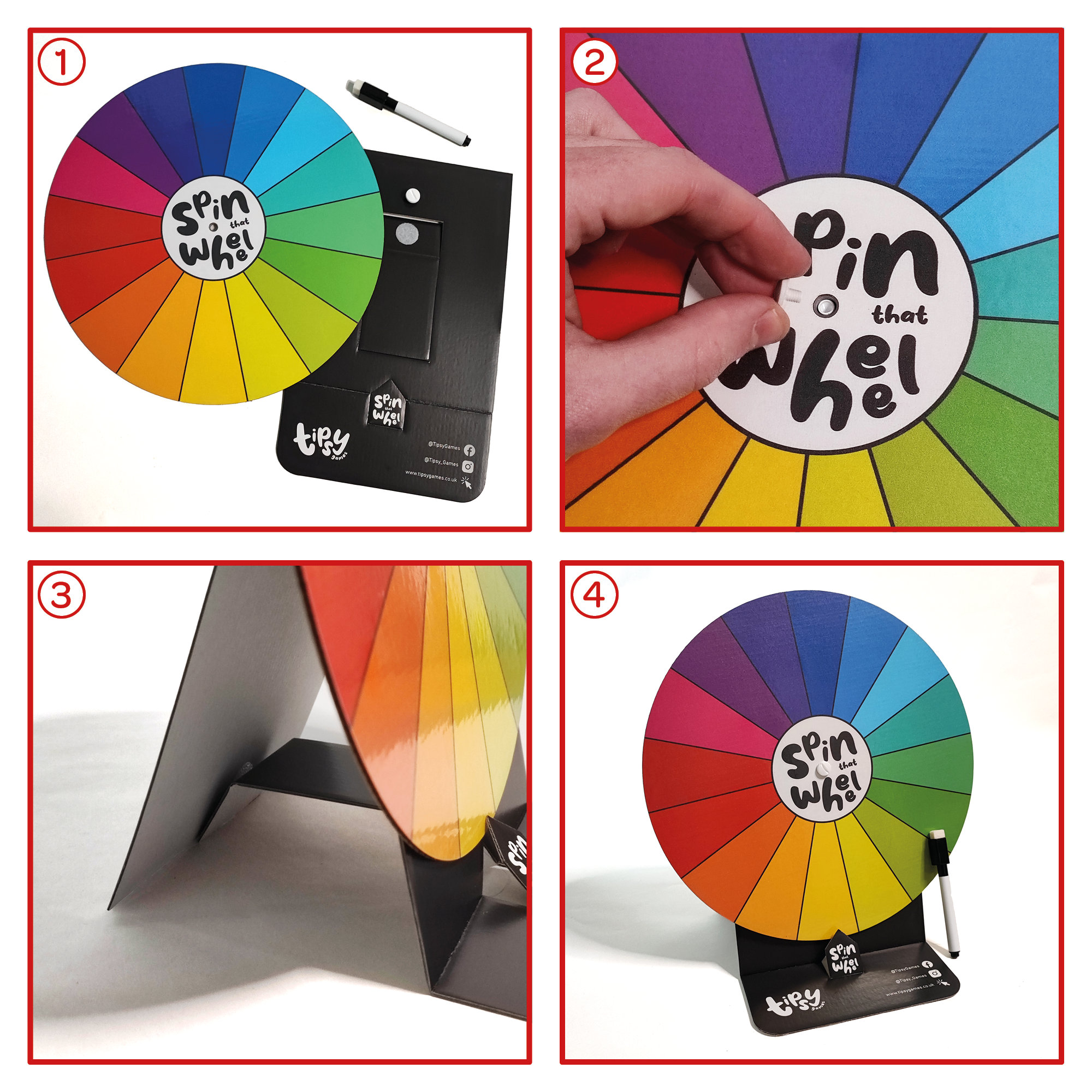 Dry-wipe Rainbow Spinning Wheel Game! - Etsy Australia