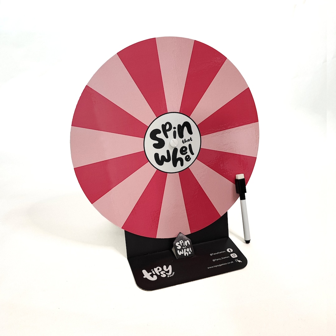 Dry-wipe Pink Spinning Wheel Game! - Etsy UK