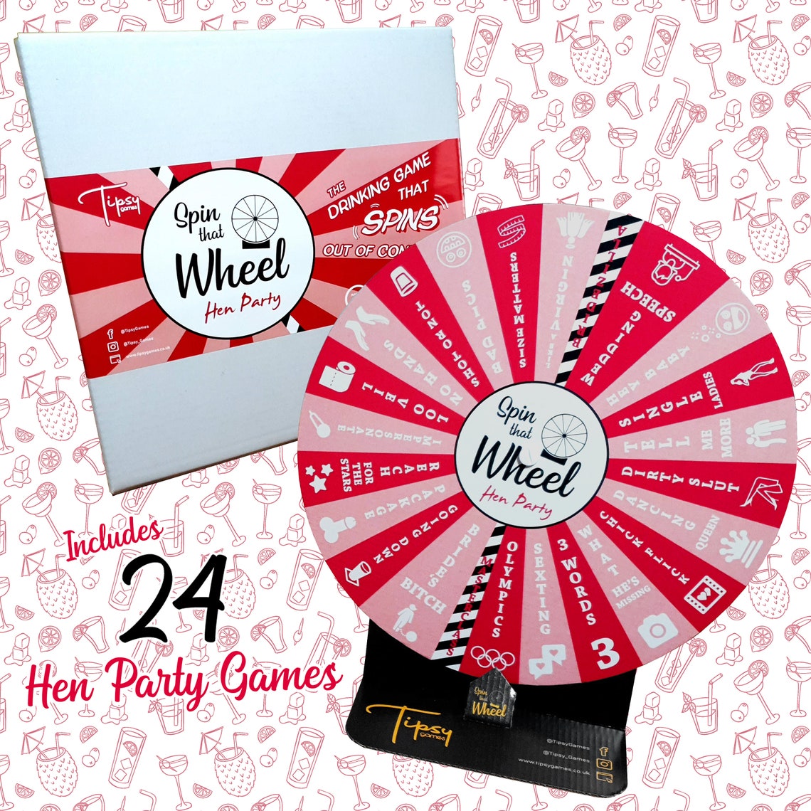 Spin That Wheel Hen Party Drinking Game - Etsy