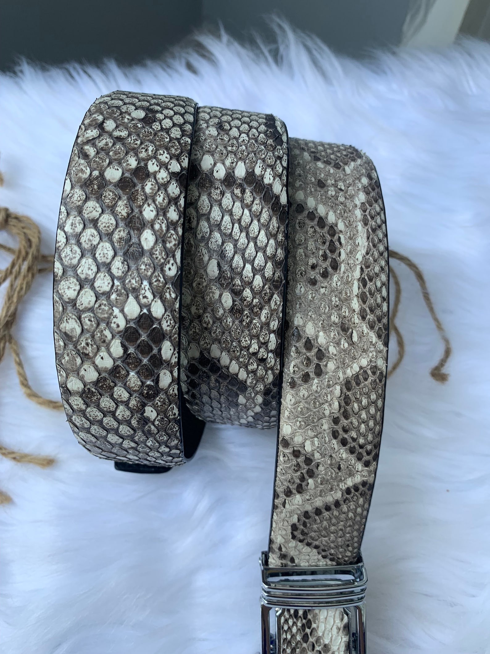 GENUINE Python Leather Belt for Men Mens handmade leather | Etsy