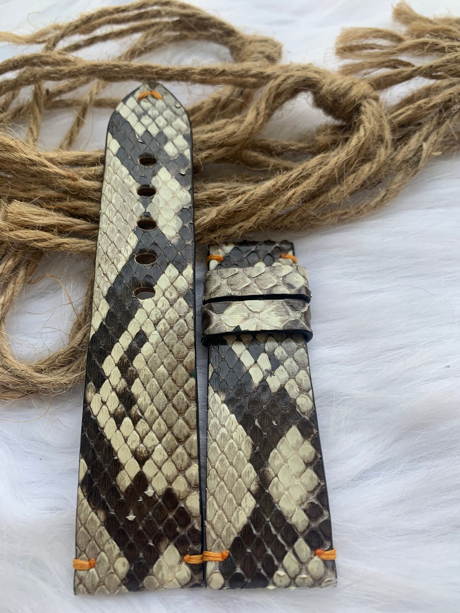 Python Snake Leather Watch Strap Band Gift for Him Leather - Etsy UK