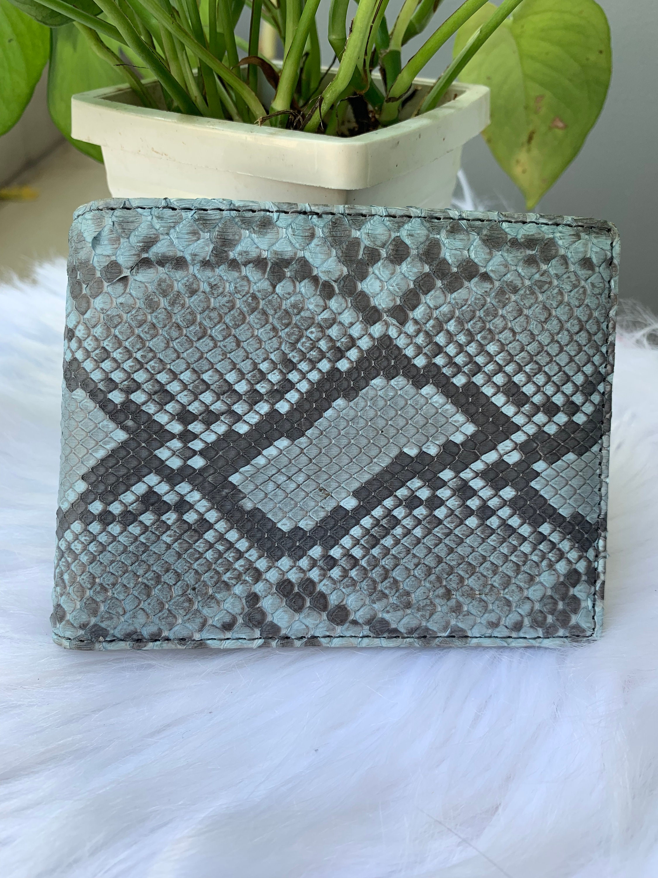 GENUINE Python Skin Bifold Wallet for Menhandmade Leather - Etsy