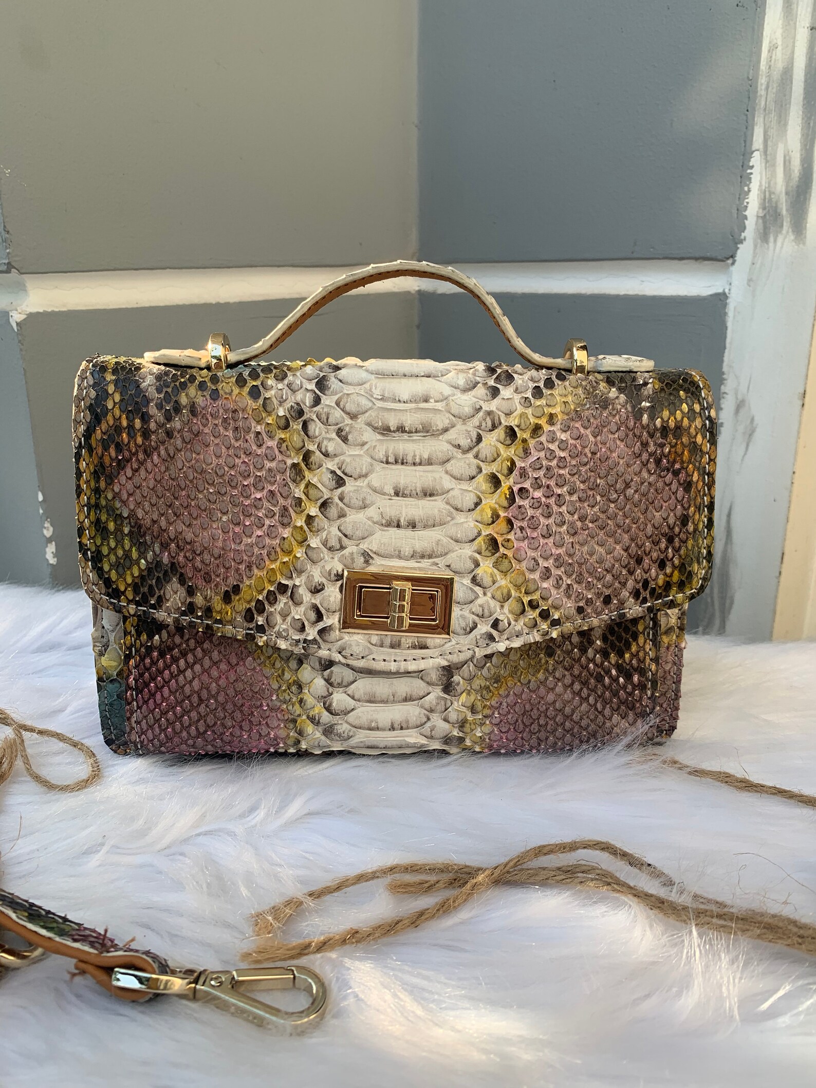 Python Skin Bag for Girlfashion Girlhandbaglady Bags Women - Etsy