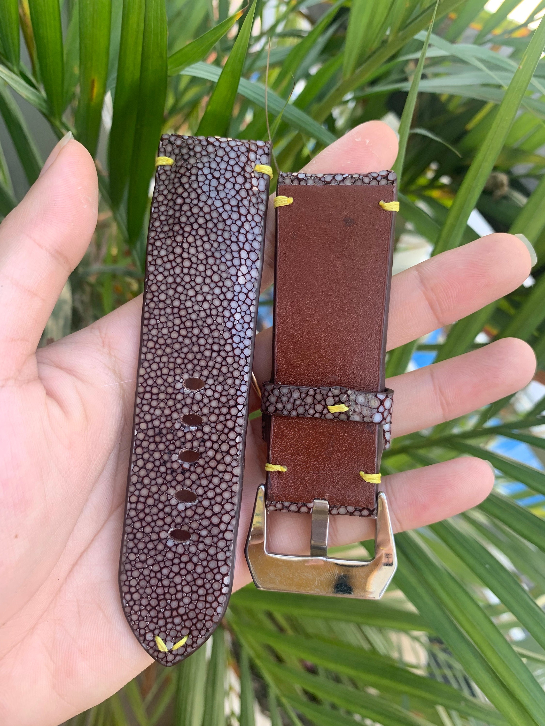 Stingray leather Watch Strap Band leather watch bands | Etsy