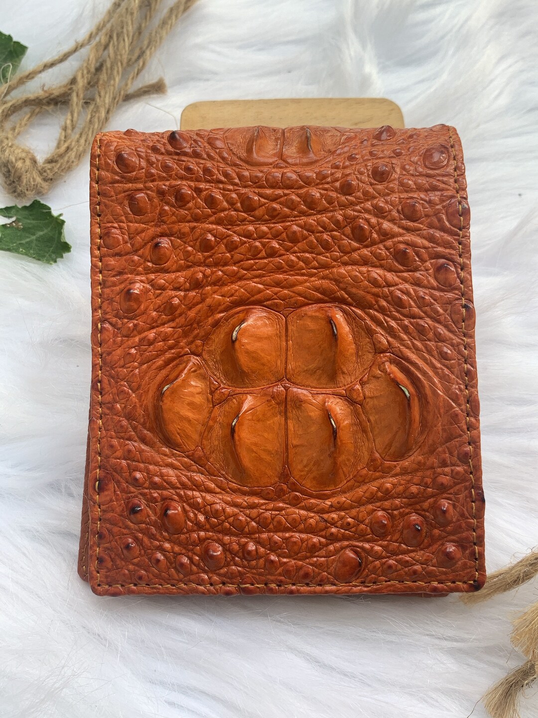 Orange Genuine Al-li Wallet for Men, Leather Wallet for Men Style, Men ...