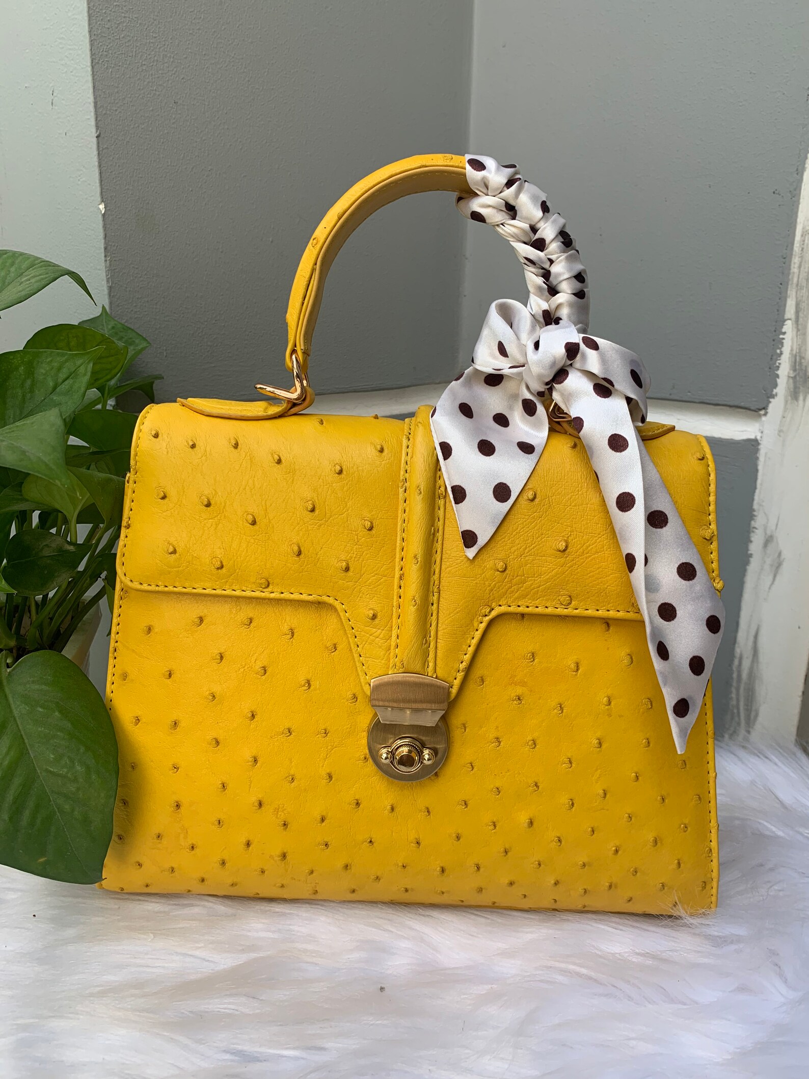 Orange Ostrich Handbag for Girl,fashion Girl, Handbag, Women Purse ...