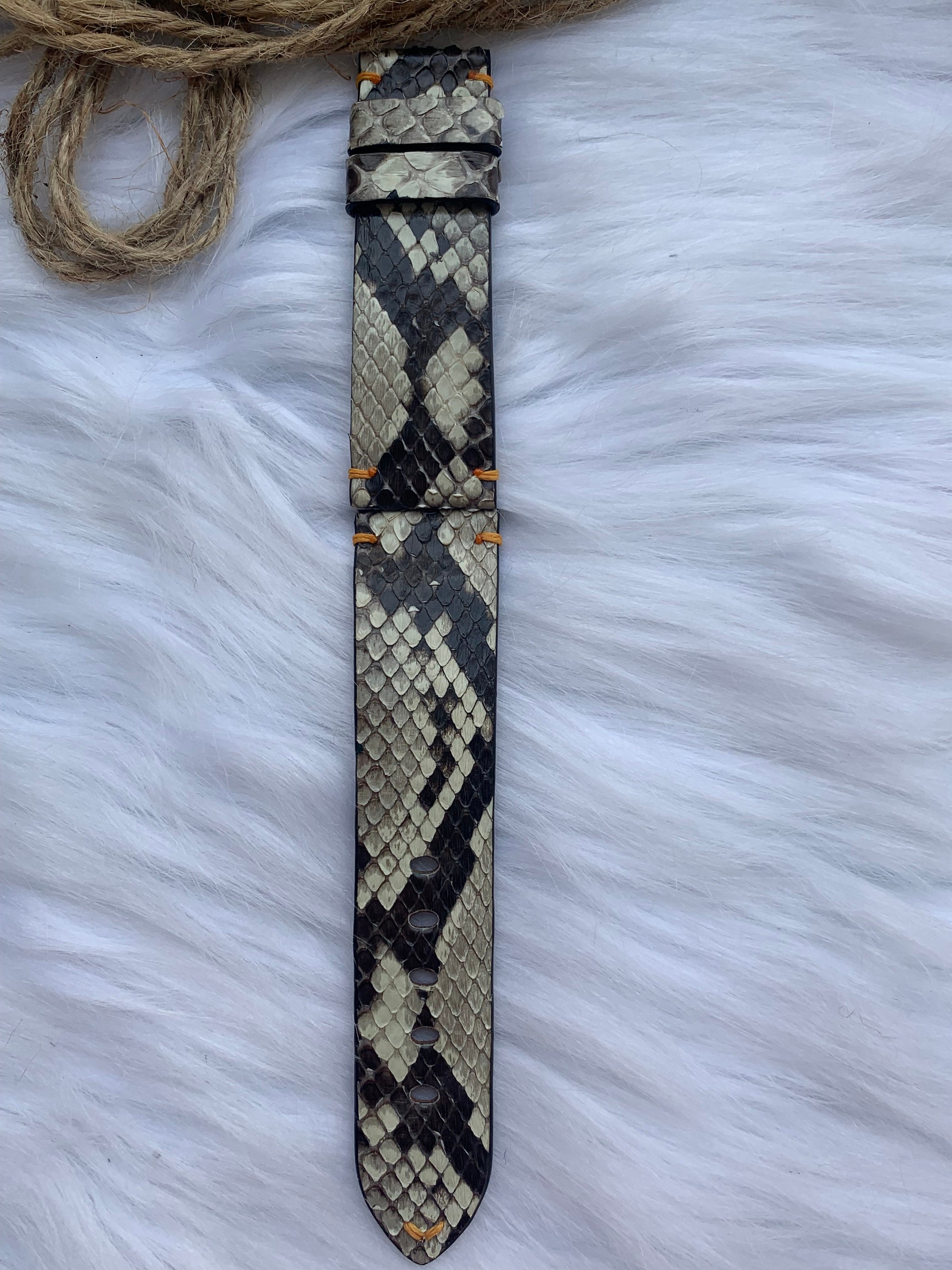 Python Snake Leather Watch Strap Band Gift for Him Leather - Etsy UK
