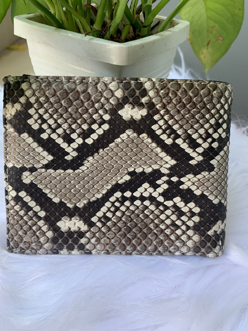 GENUINE Python Skin Bifold Wallet for Menhandmade Leather - Etsy