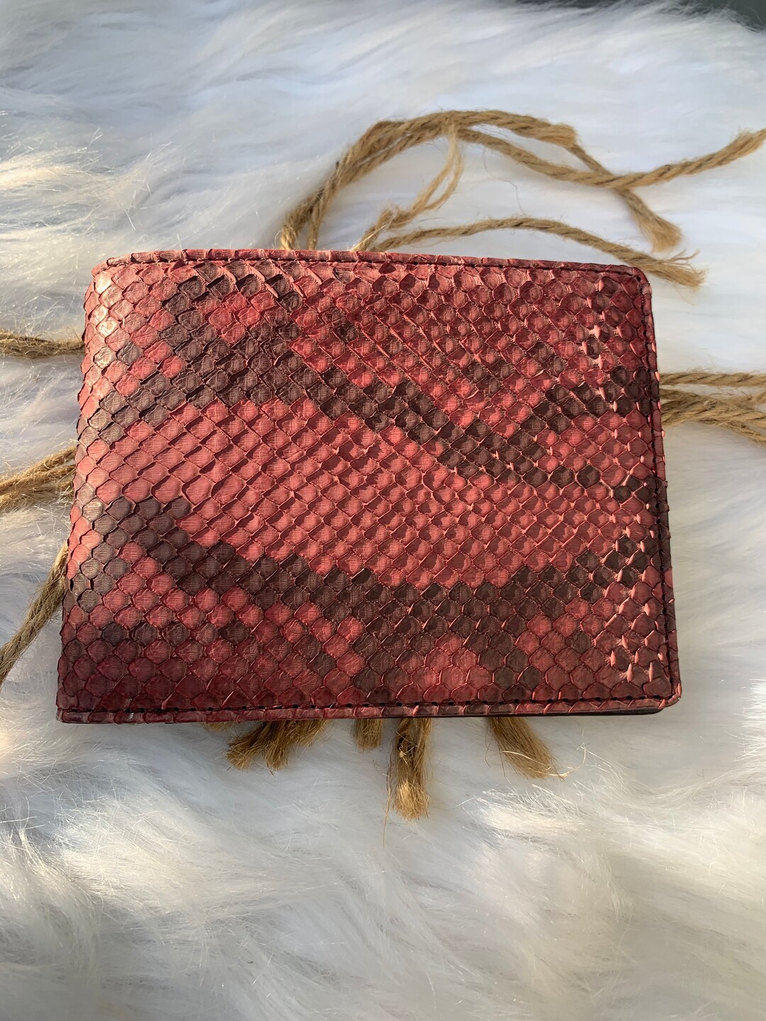 GENUINE Python Skin Bifold Wallet for Menhandmade Leather - Etsy