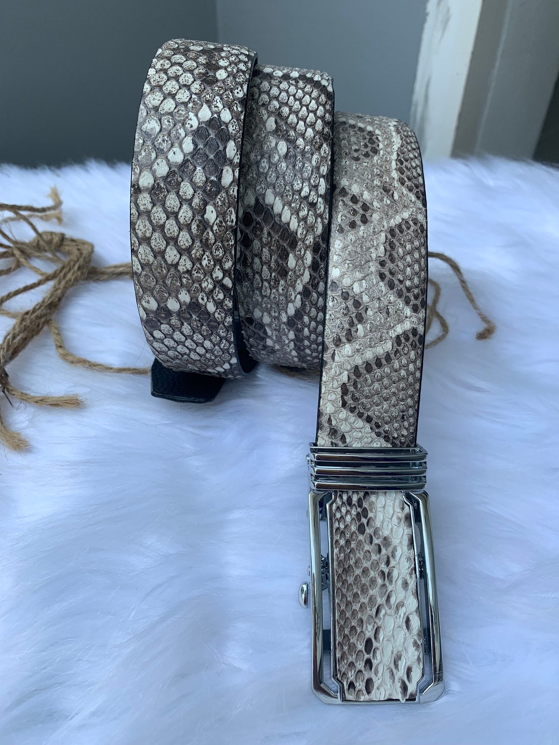 GENUINE Python Leather Belt for Men Mens Handmade Leather - Etsy