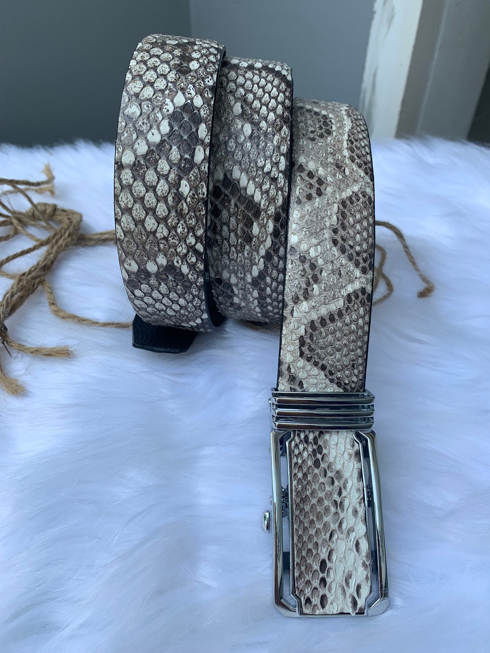 GENUINE Python Leather Belt for Men Mens Handmade Leather - Etsy