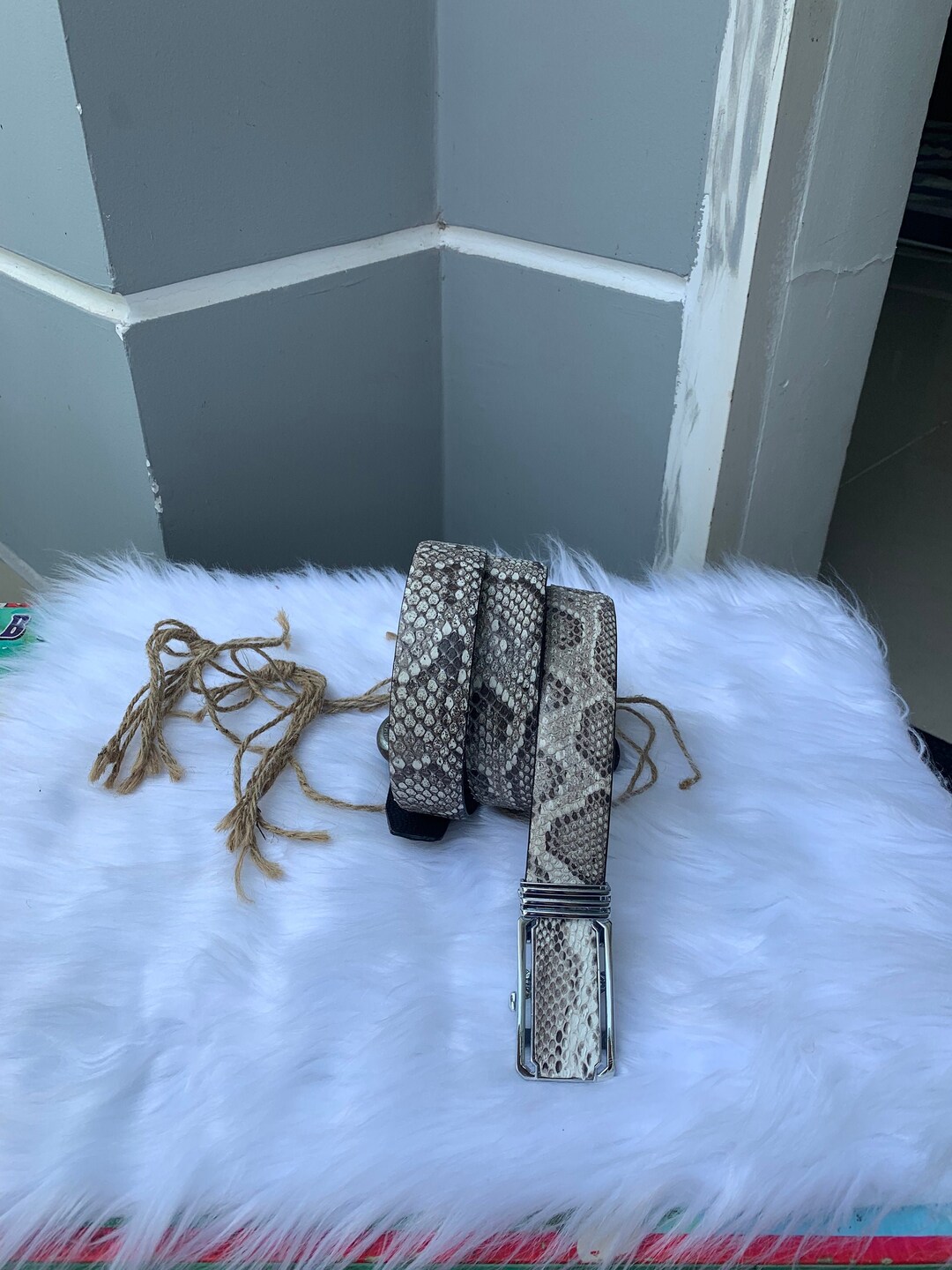 GENUINE Python Leather Belt for Men, Mens Handmade Leather Belt,hand ...