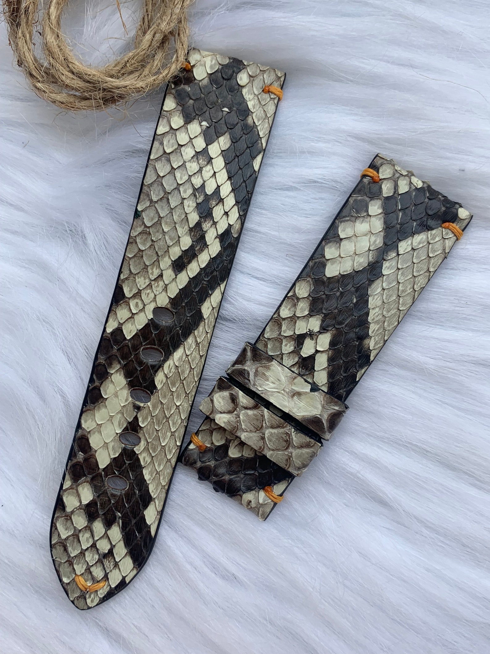Python Snake Leather Watch Strap Band Gift for Him Leather - Etsy UK