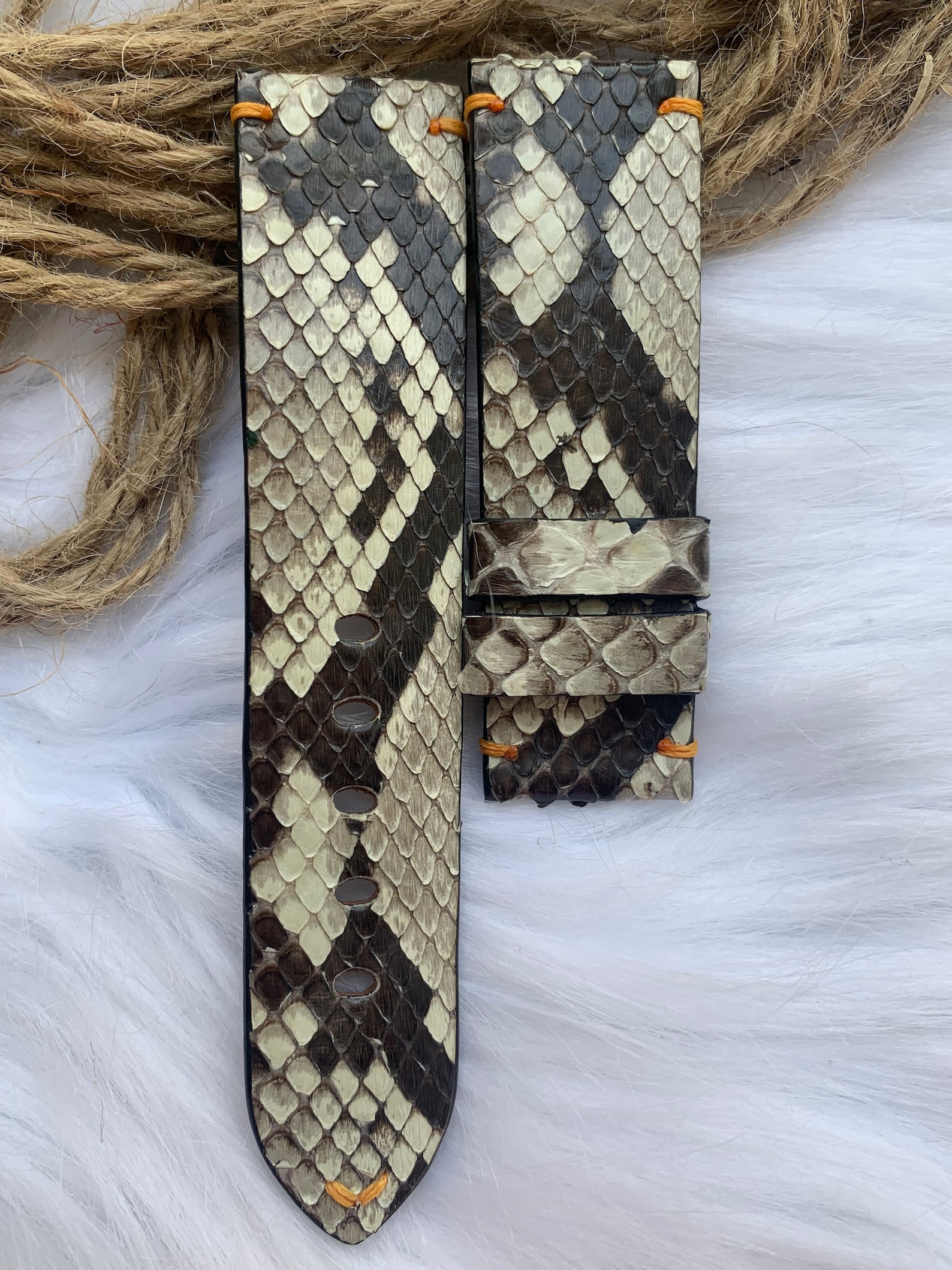 Python Snake Leather Watch Strap Band Gift for Him Leather - Etsy UK