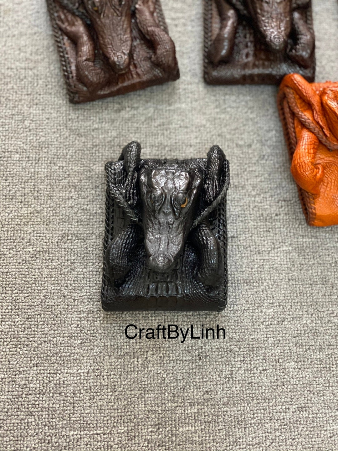 Genuine Al-li Leather Skin Bifold Wallet for Men,handmade Leather ...