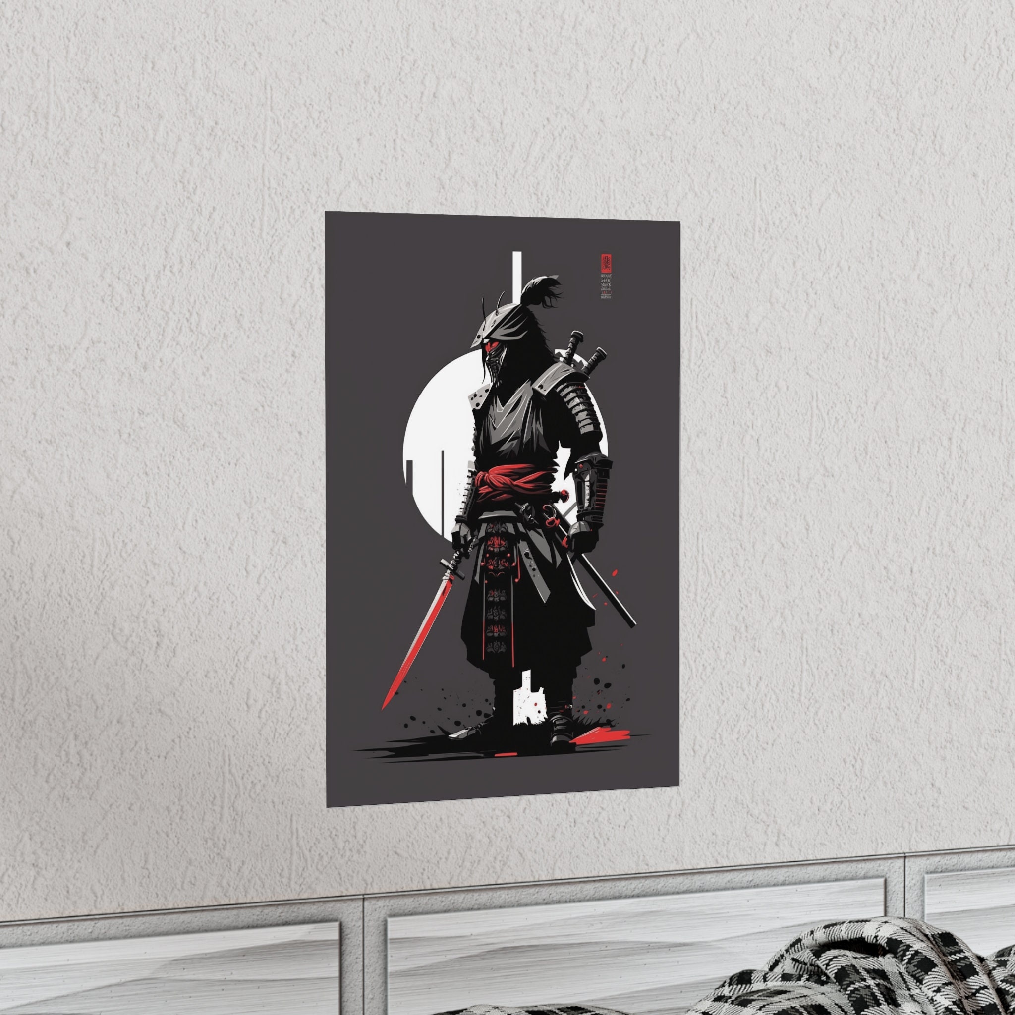 Samurai Poster Samurai Character Home Decor Samurai Full Body - Etsy
