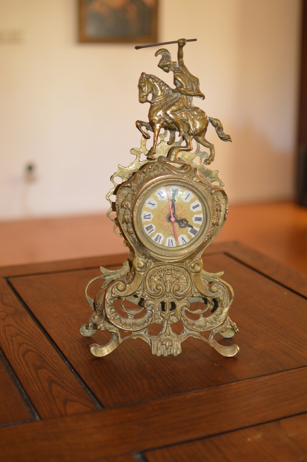 Vintage Heavy Brass Electronic Reproduction Clock Decor Circa 1970 - Etsy