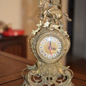 Vintage Heavy Brass Electronic Reproduction Clock Decor Circa 1970 - Etsy