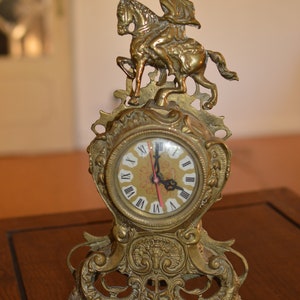 Vintage Heavy Brass Electronic Reproduction Clock Decor Circa 1970 - Etsy