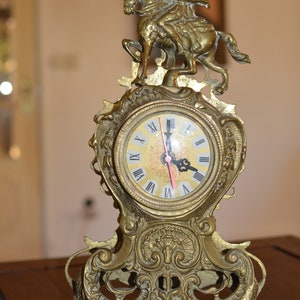 Vintage Heavy Brass Electronic Reproduction Clock Decor Circa 1970 - Etsy