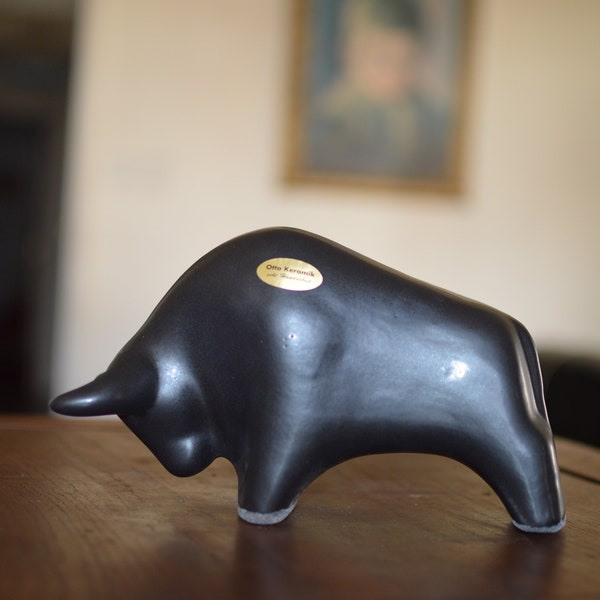 Ceramic Fat Lava Bull - Etsy