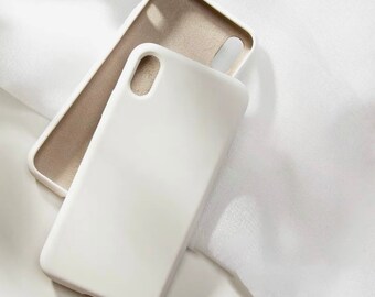 White Silicone Phone Case - Etsy