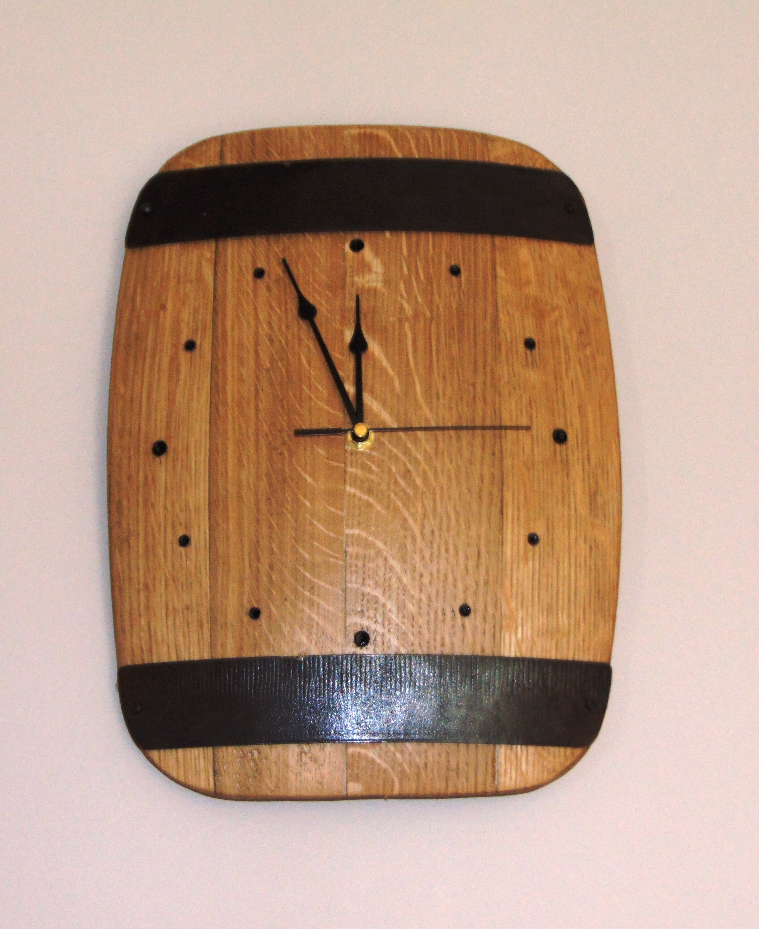 Whisky barrel oak staves wall clock - Etsy 日本