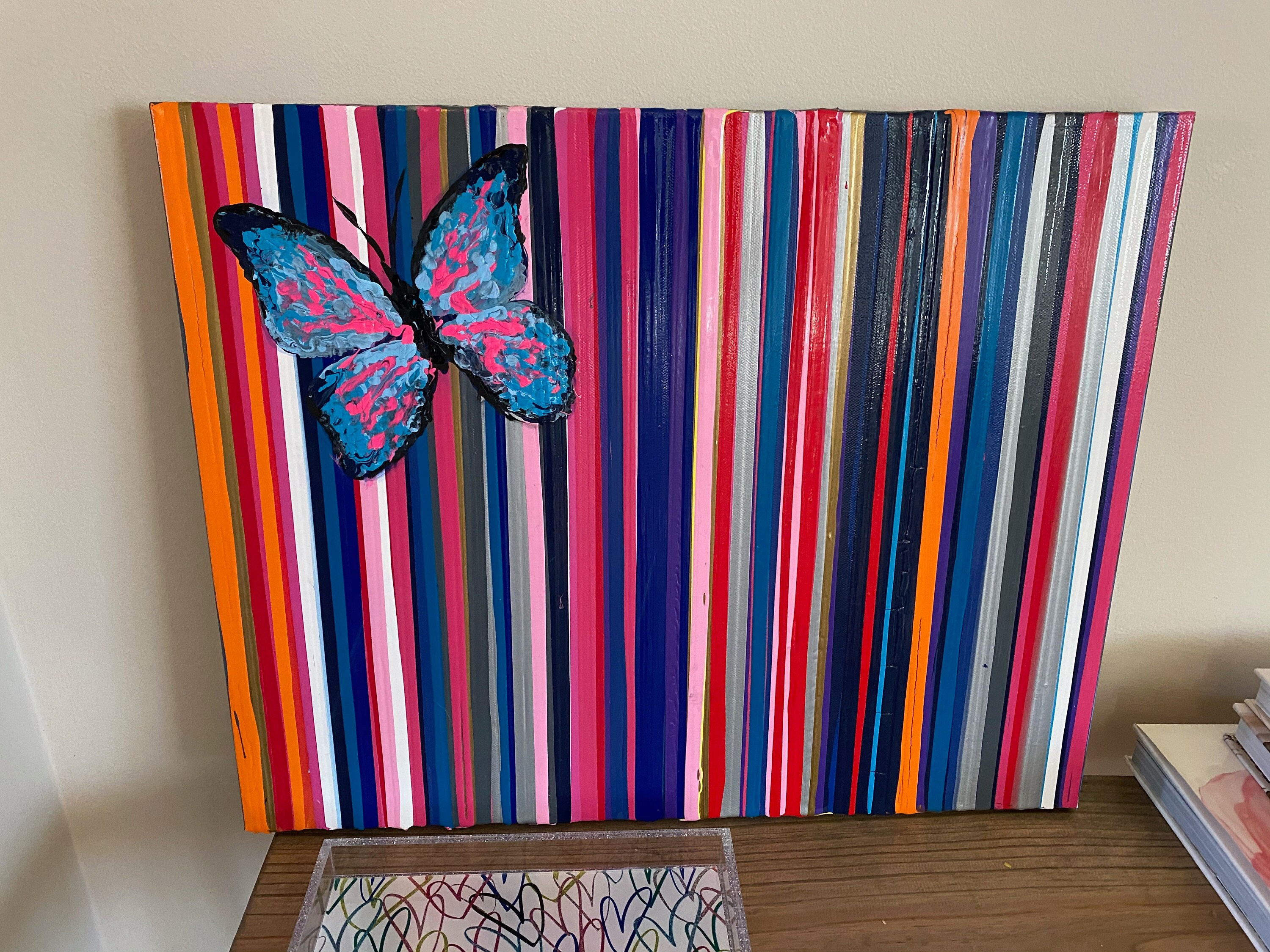 Butterfly Drip Painting - Etsy