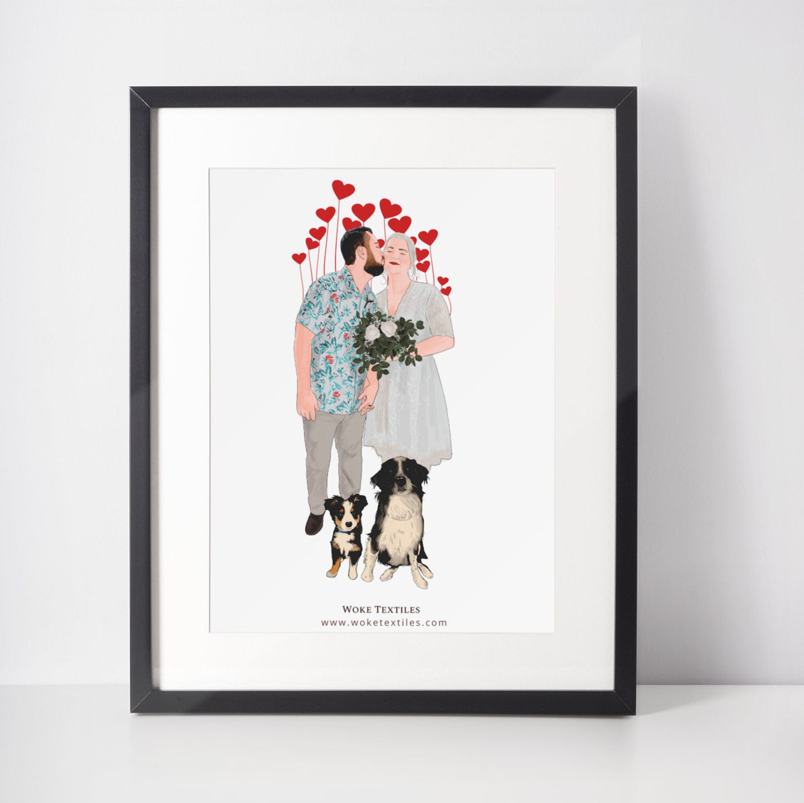 Couple Portrait With Pets Personalized Couple Dog Print Etsy couple-portrait-with-pets-personalized-couple-dog-print-etsy