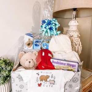 Baby Shower, Welcome Baby Gift Basket - Etsy