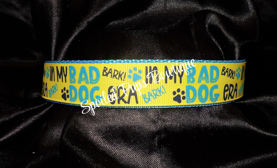 Yellow in My Bad Dog Era Dog Collar - Etsy