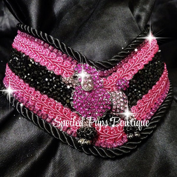 Black Rhinestone Collar for Poodle - Etsy