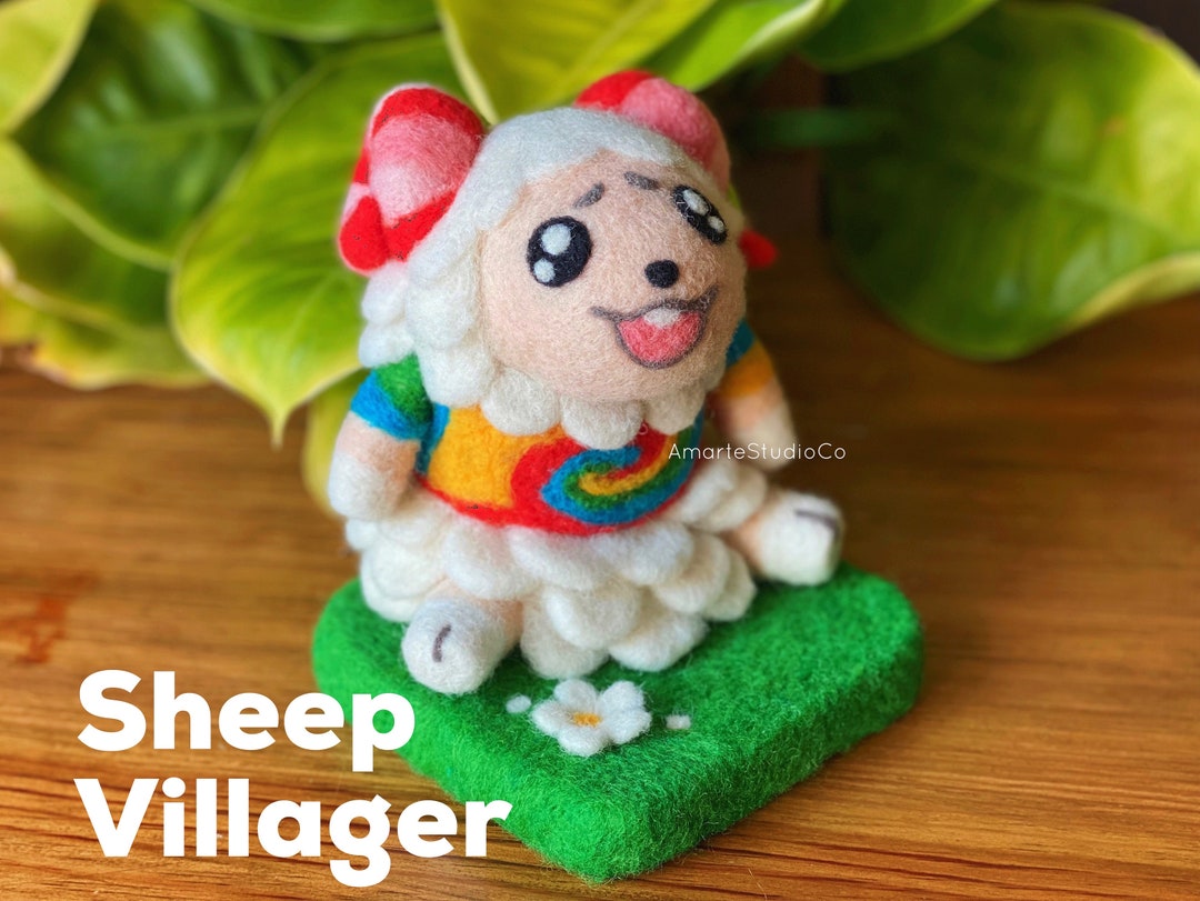 Animal Crossing Sheep Villager Wool Plushie With Accessory/ ACNH Sheep ...