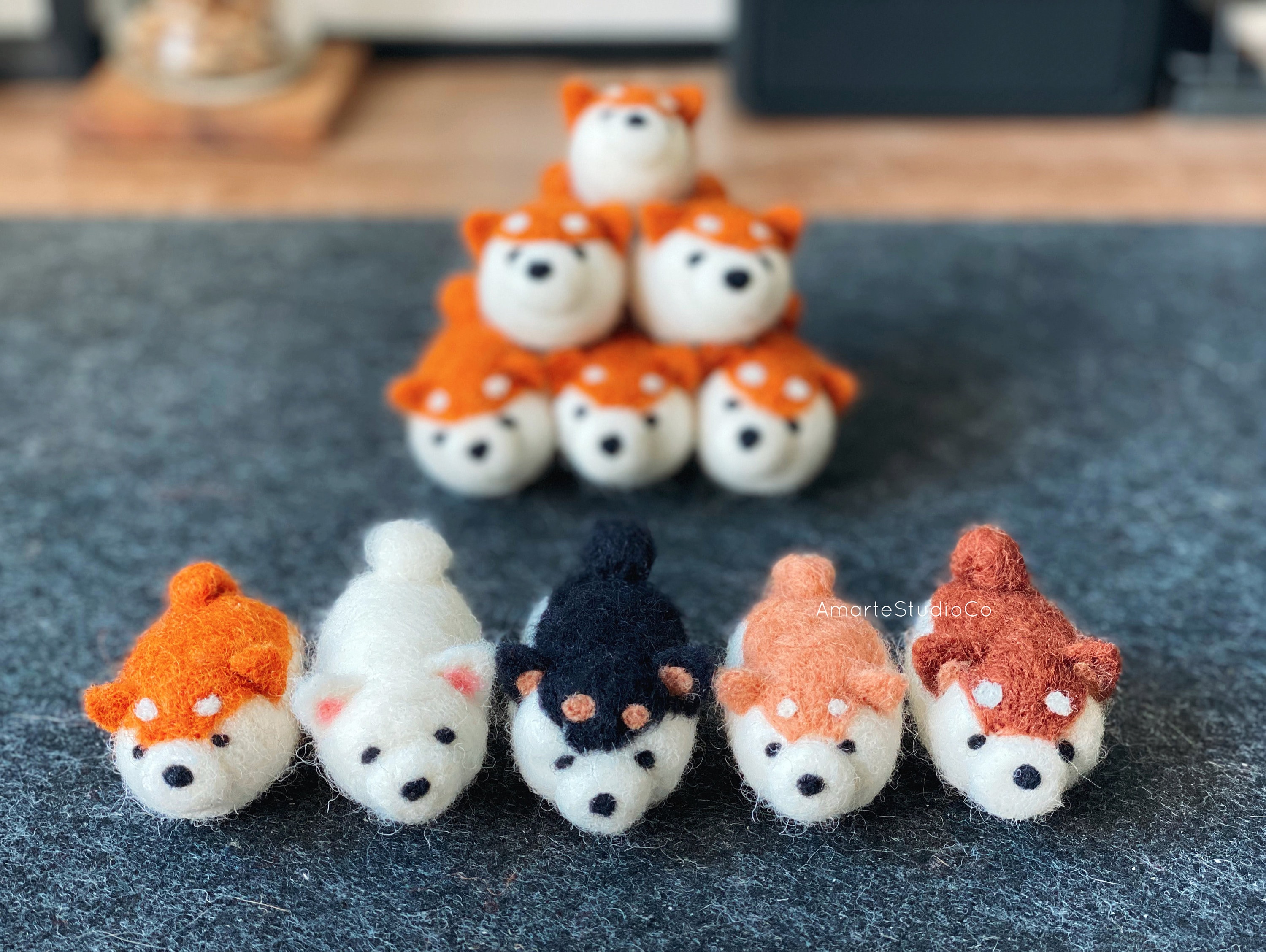 Shiba Inu Wool Plushie With Color Selection - Etsy