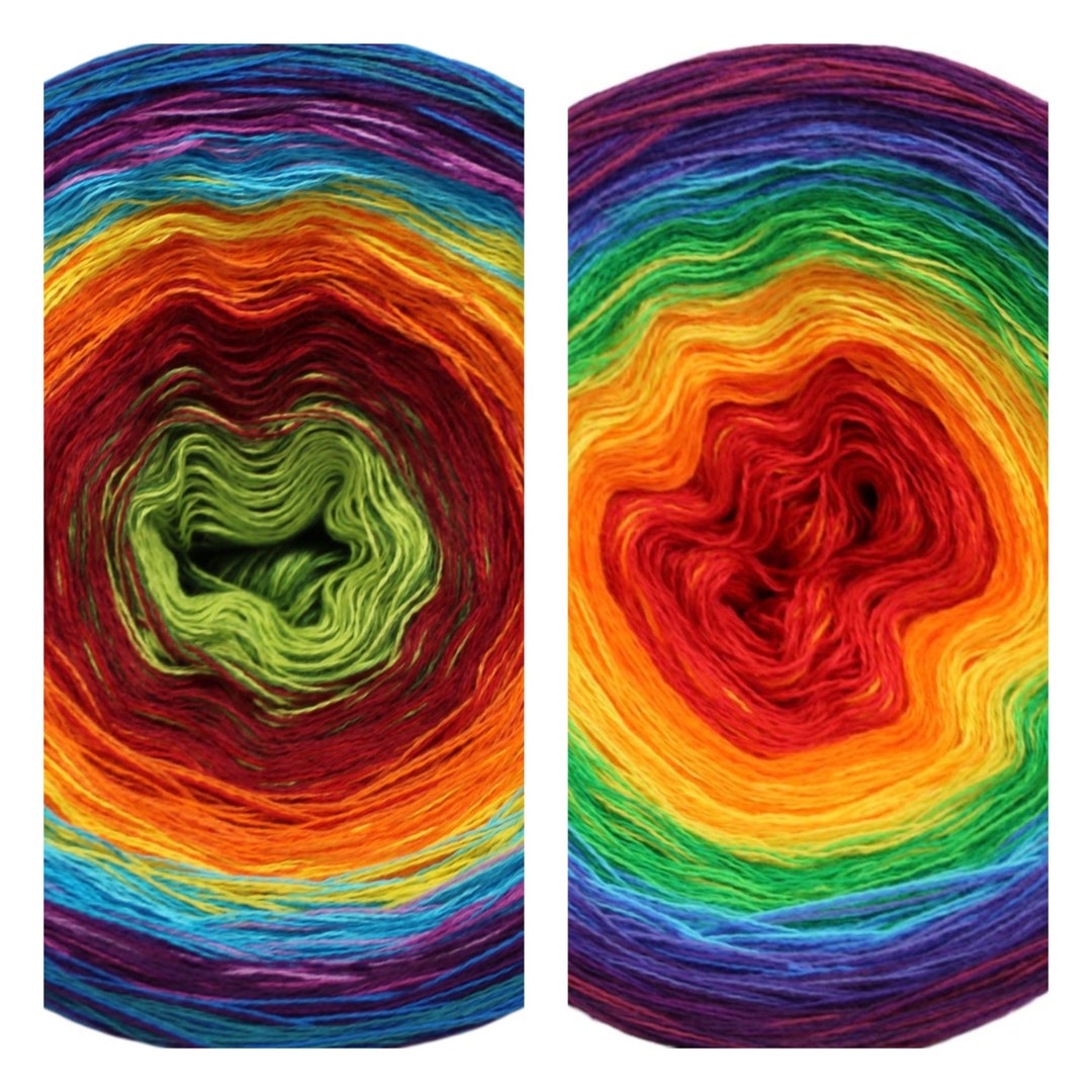 Cloth Winding Bobbel Gradient Yarn 100% Cotton From 1200 M - Etsy