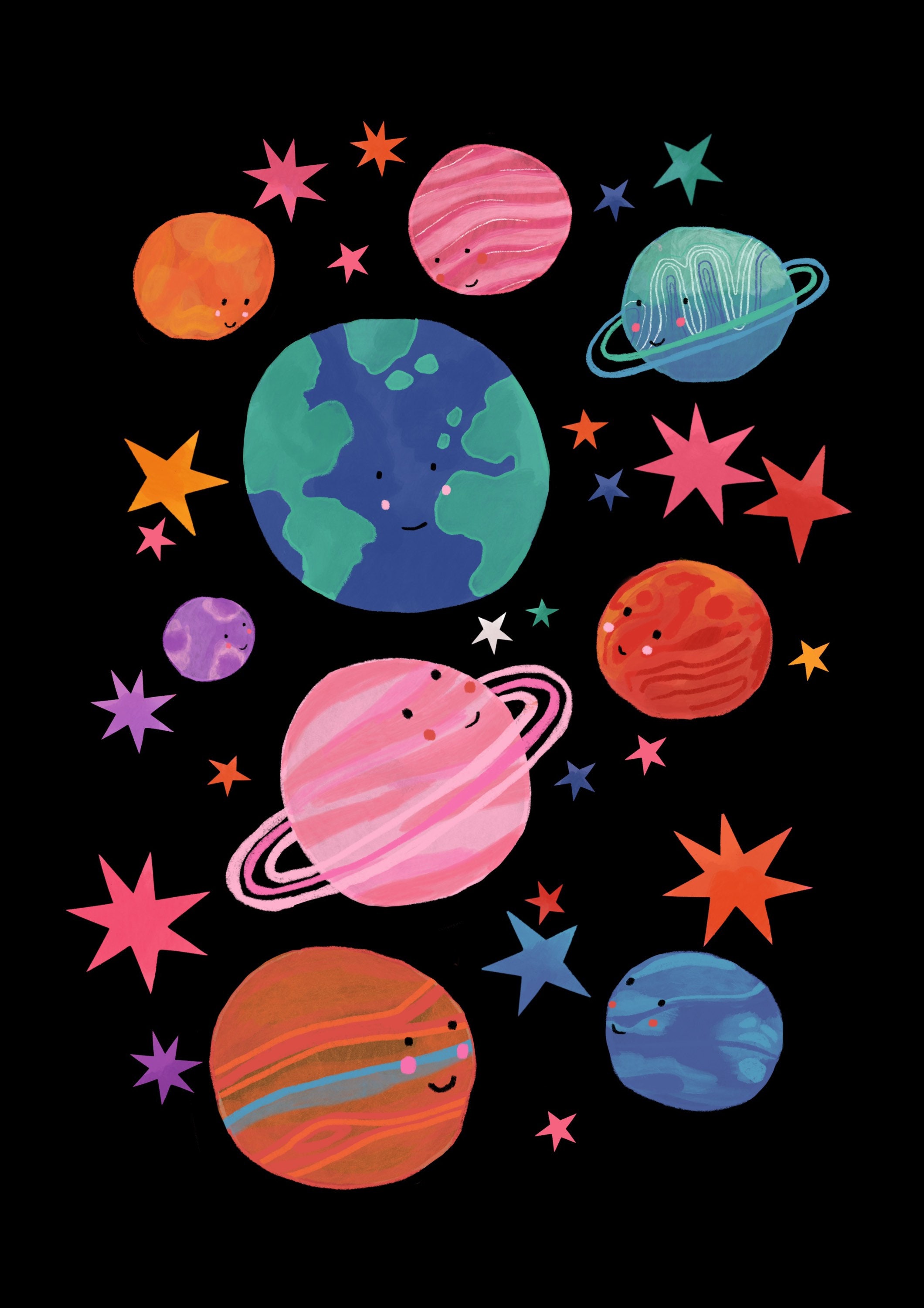 Space Jam / Planet Earth / Space / Nursery Art / Kids Room / | Etsy