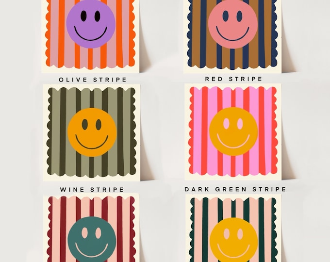 Smiley Face Art - Etsy
