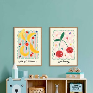 Let’s Go Bananas, Children’s Wall Art, Kids Cute Art, Sweet Nursery ...