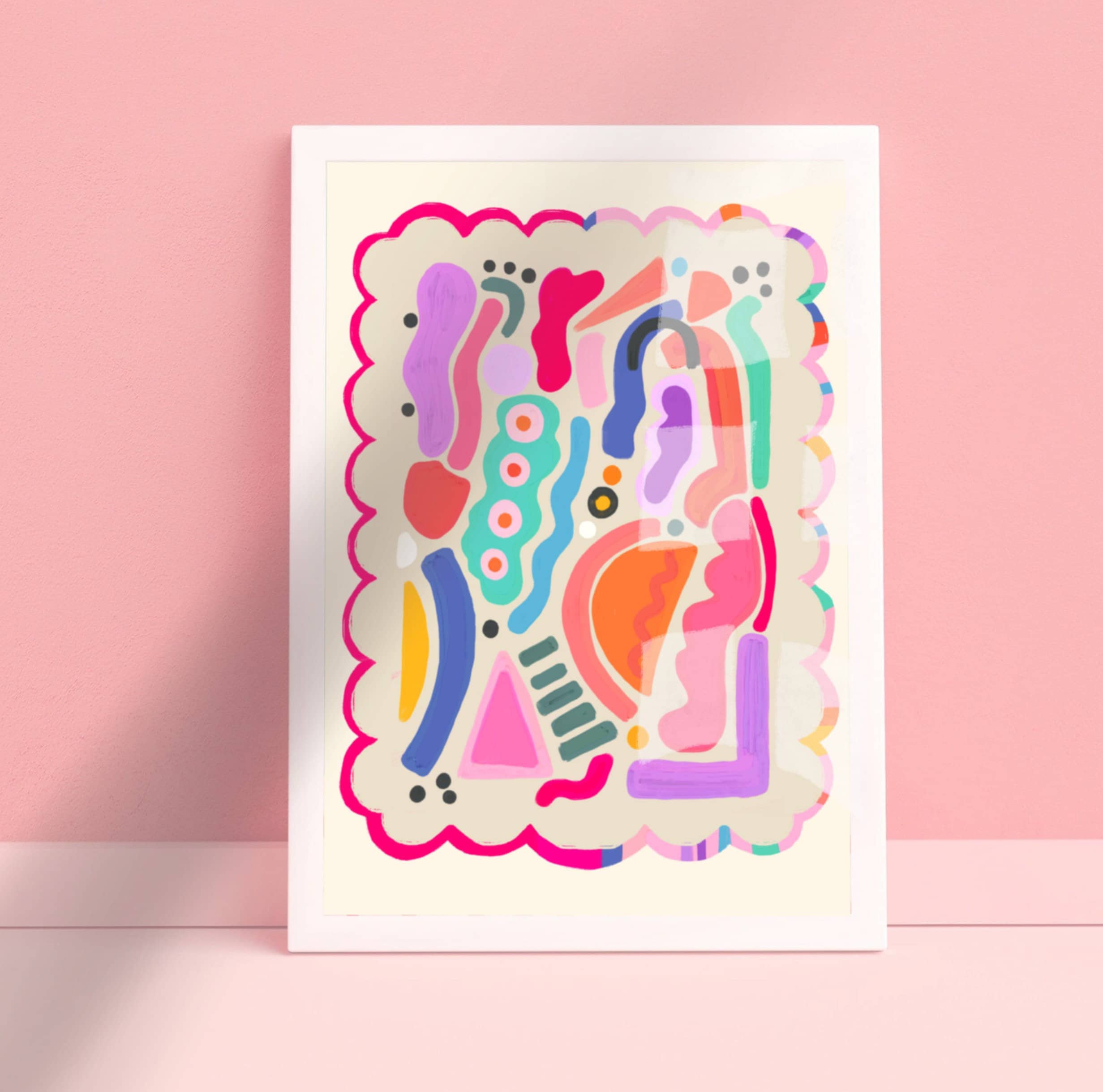 Bright Colourful Abstract Print Maximalist Home Abstract - Etsy UK