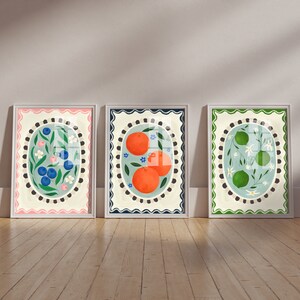Lime With Border, Hand Drawn Lime Print, Fruit Art Print, Maximalist ...